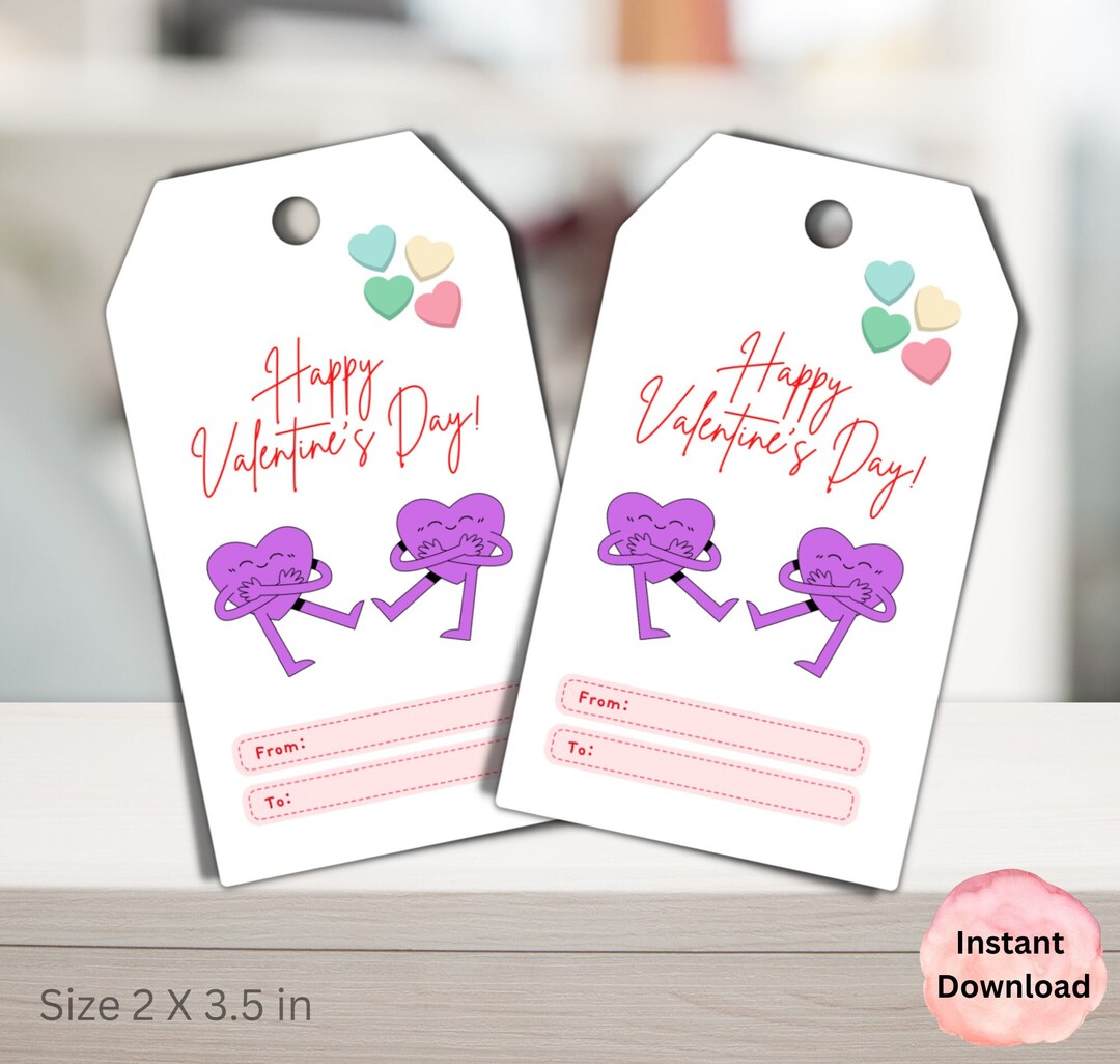 Valentines Day Gift Tags. Gift Tags for Valentine's Day. Printable PDF ...
