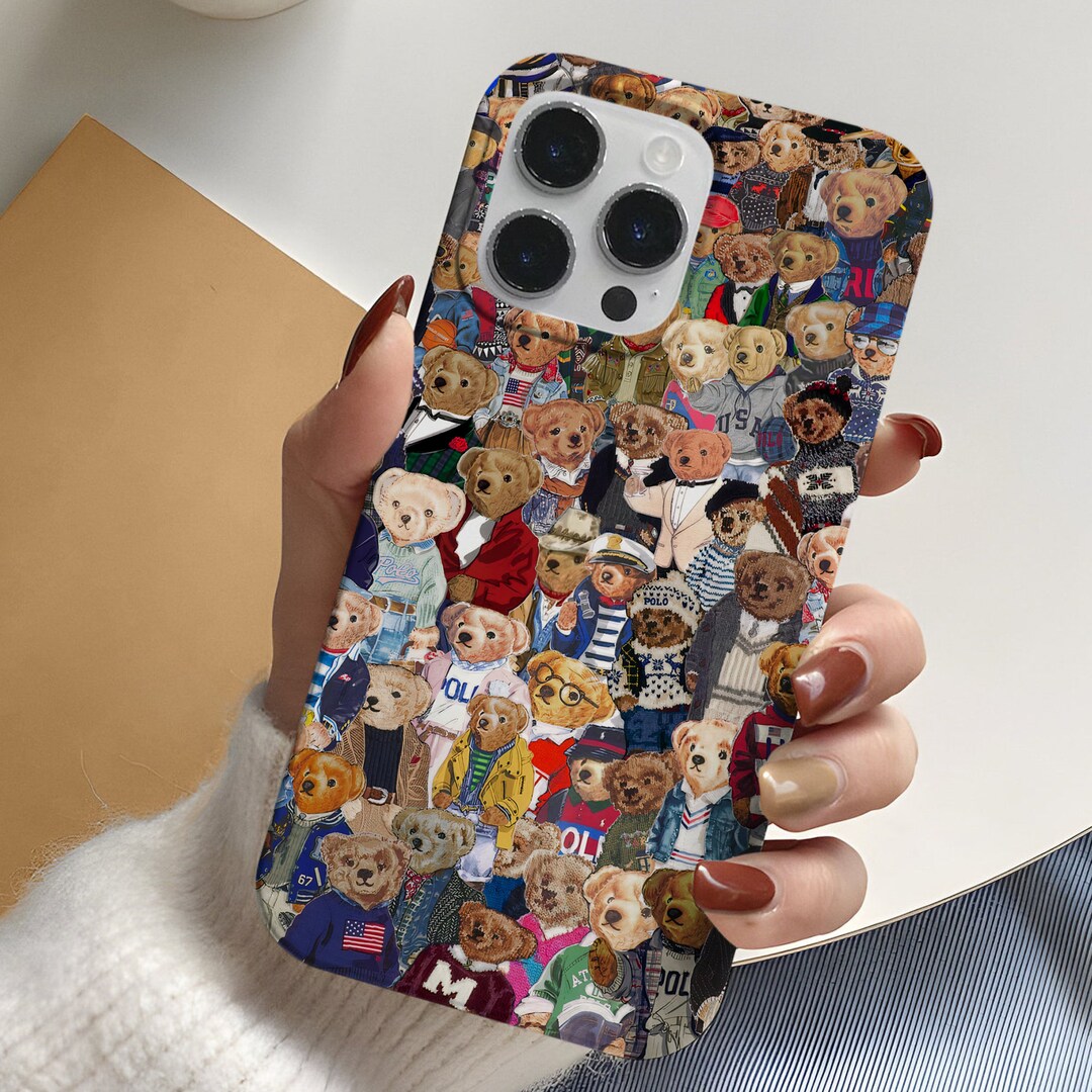 Polo Bear Phone Case Collage Polo Bears Ralph Lauren Slim Phone Case ...