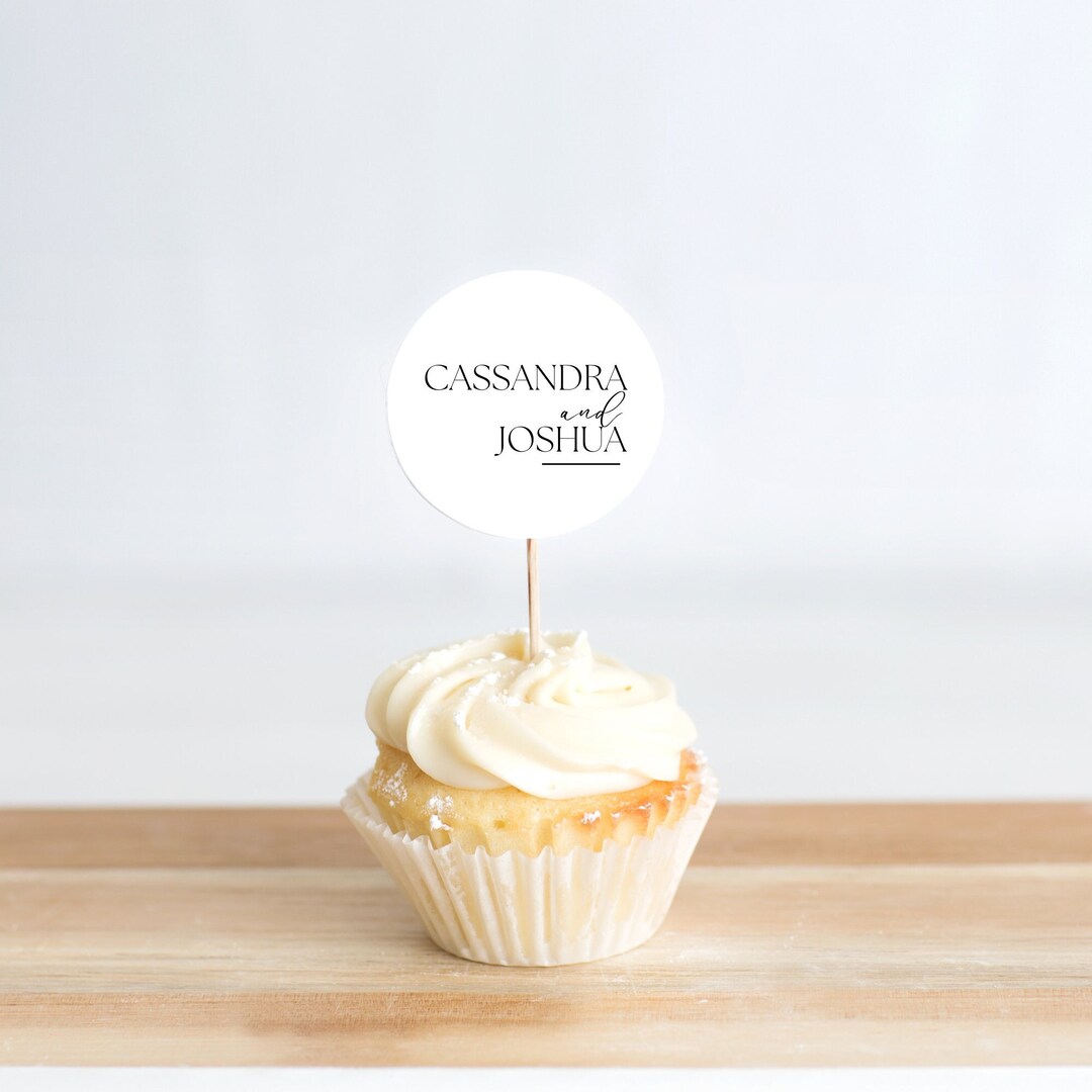 Simple Cupcake Topper 2x2" Digital Template INSTANT DOWNLOAD Modern ...