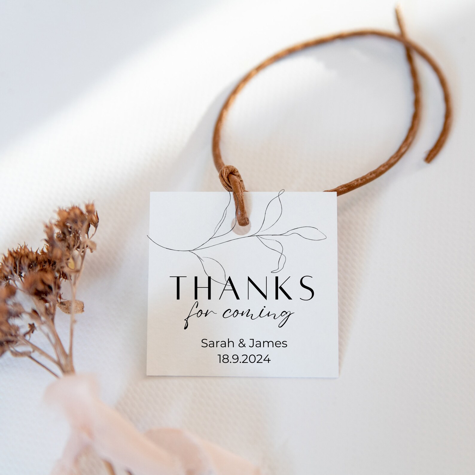 Minimalist Round Favor Tag 2x2" Digital Template INSTANT DOWNLOAD ...