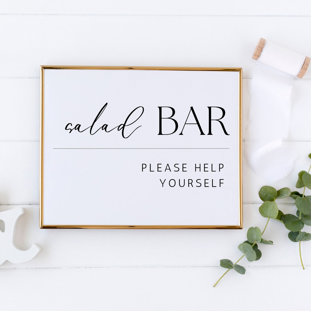 Simple Wedding Food Sign 8x10" Digital Template INSTANT DOWNLOAD Modern ...