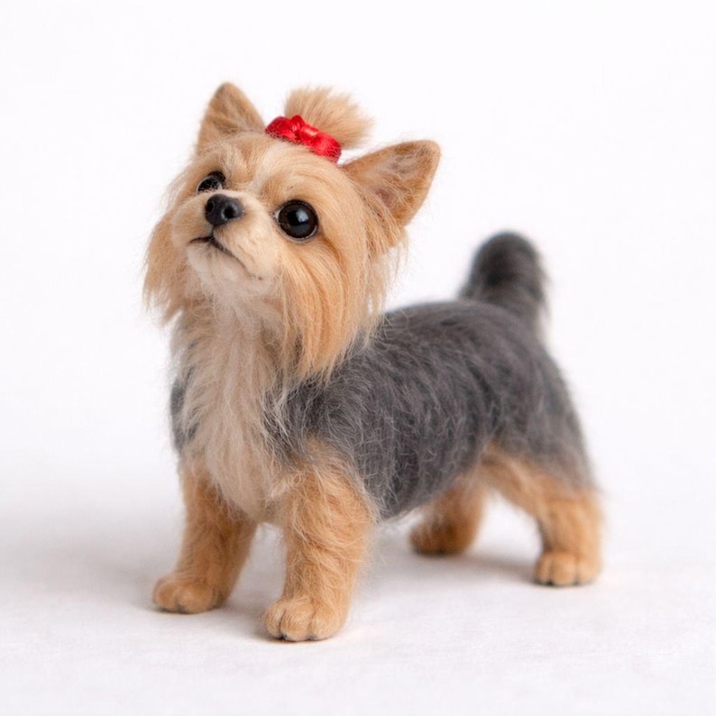 Needle Felted Yorkshire Terrier – 4 Inch Wool Sculpture – Dog Lover ...