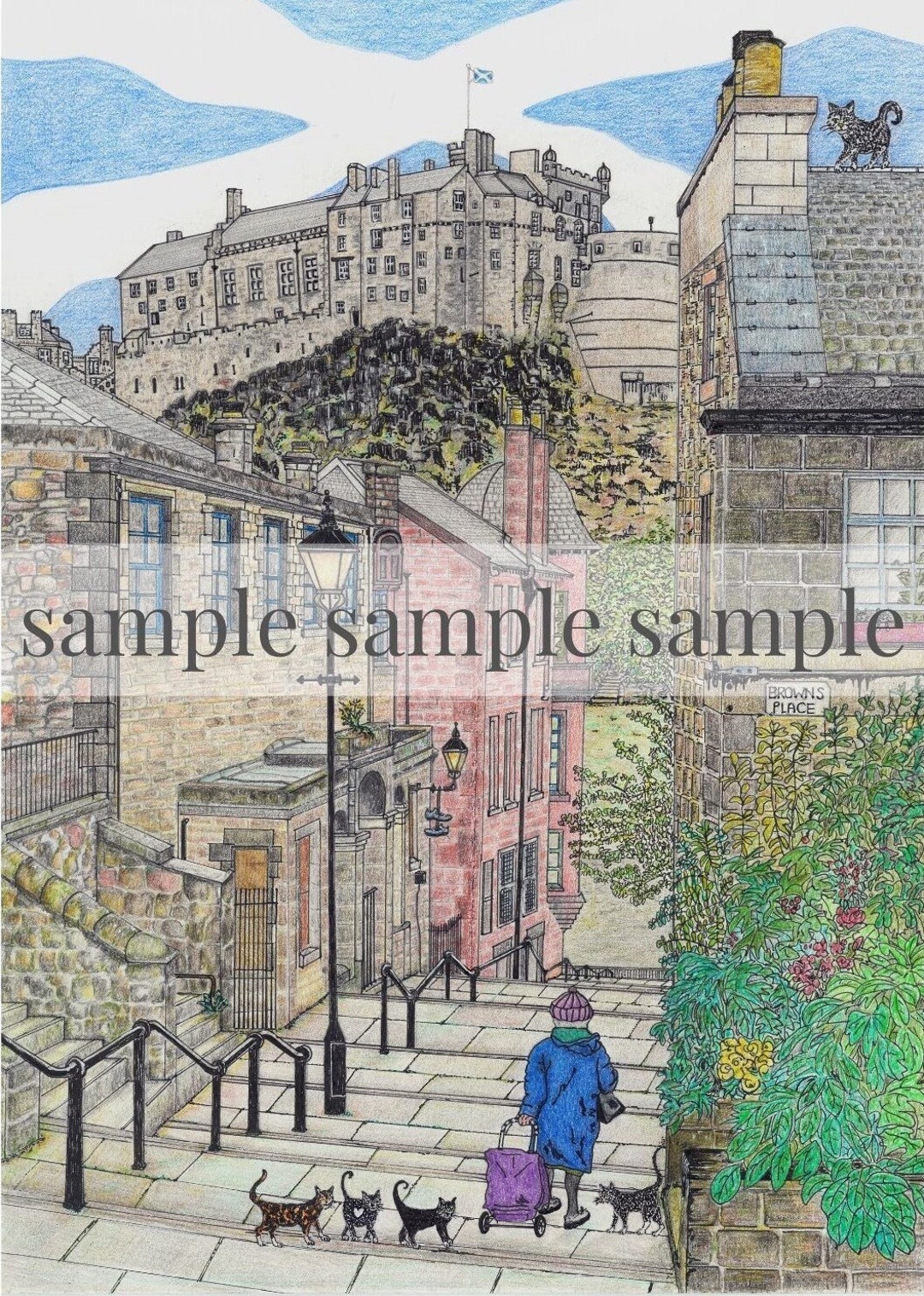 The Vennel Steps edinburgh, Scotland A4 Print - Etsy