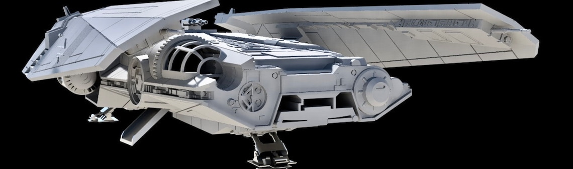 Fondor Haulcraft Starship Inspired From Andor Luthen Rael - Etsy