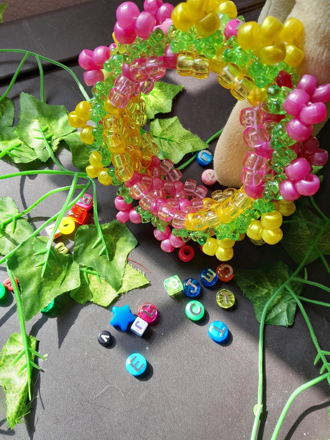 Fluttershy MLP Inspired Small Kandi Rotator Cuff, One X High plushy Not ...