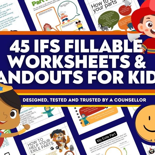 Internal Family Systems IFS Parts Work Worksheets for Therapists Info ...