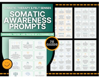 Somatic Awareness Journal Prompt Question Cards Experiencing Felt ...