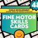 Prewriting Fine Motor Activity Skills Cards Child Development Resource ...
