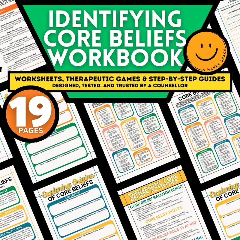 Core Belief Worksheet Cbt - Etsy
