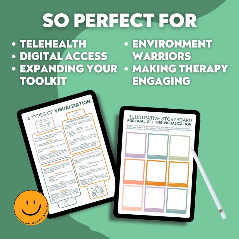 Visualization Tools for Therapists Worksheet Cards Guided Mental ...