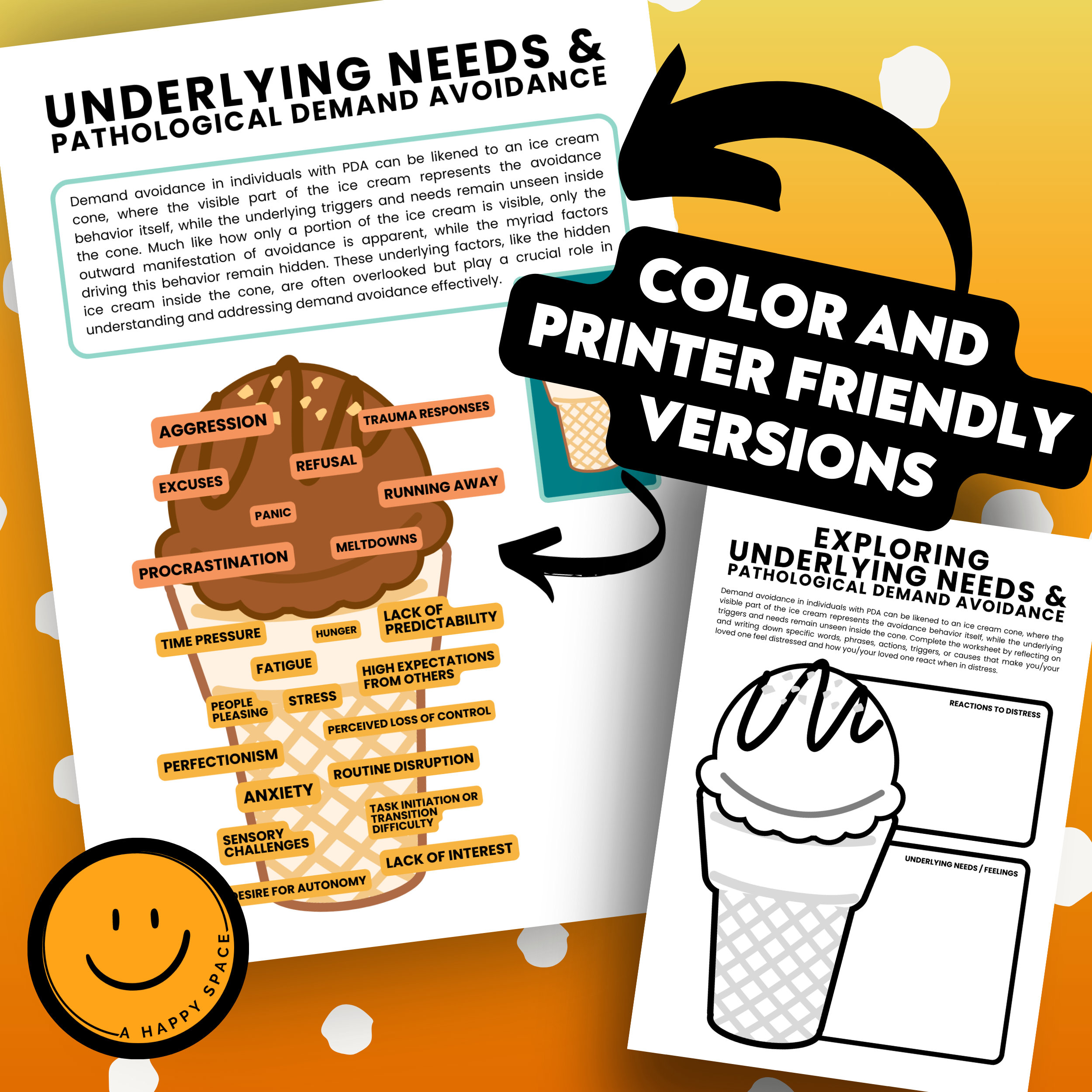 Pathological Demand Avoidance Worksheets PDA Pervasive Need Autonomy ...