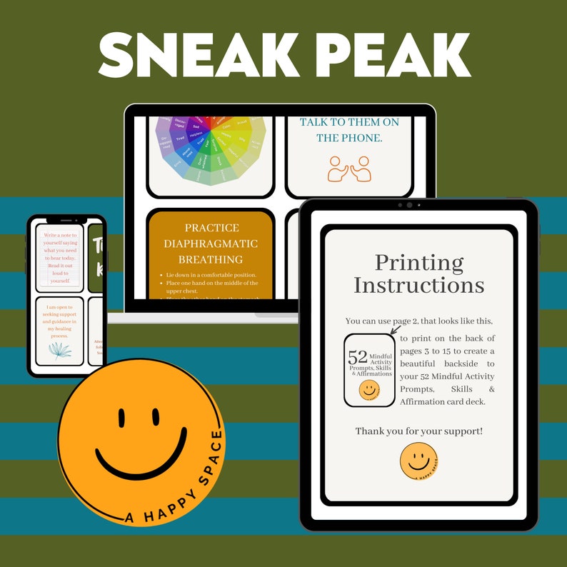 Mindful Coping Skill Cards for Adults Therapists PTSD Trauma DBT ...