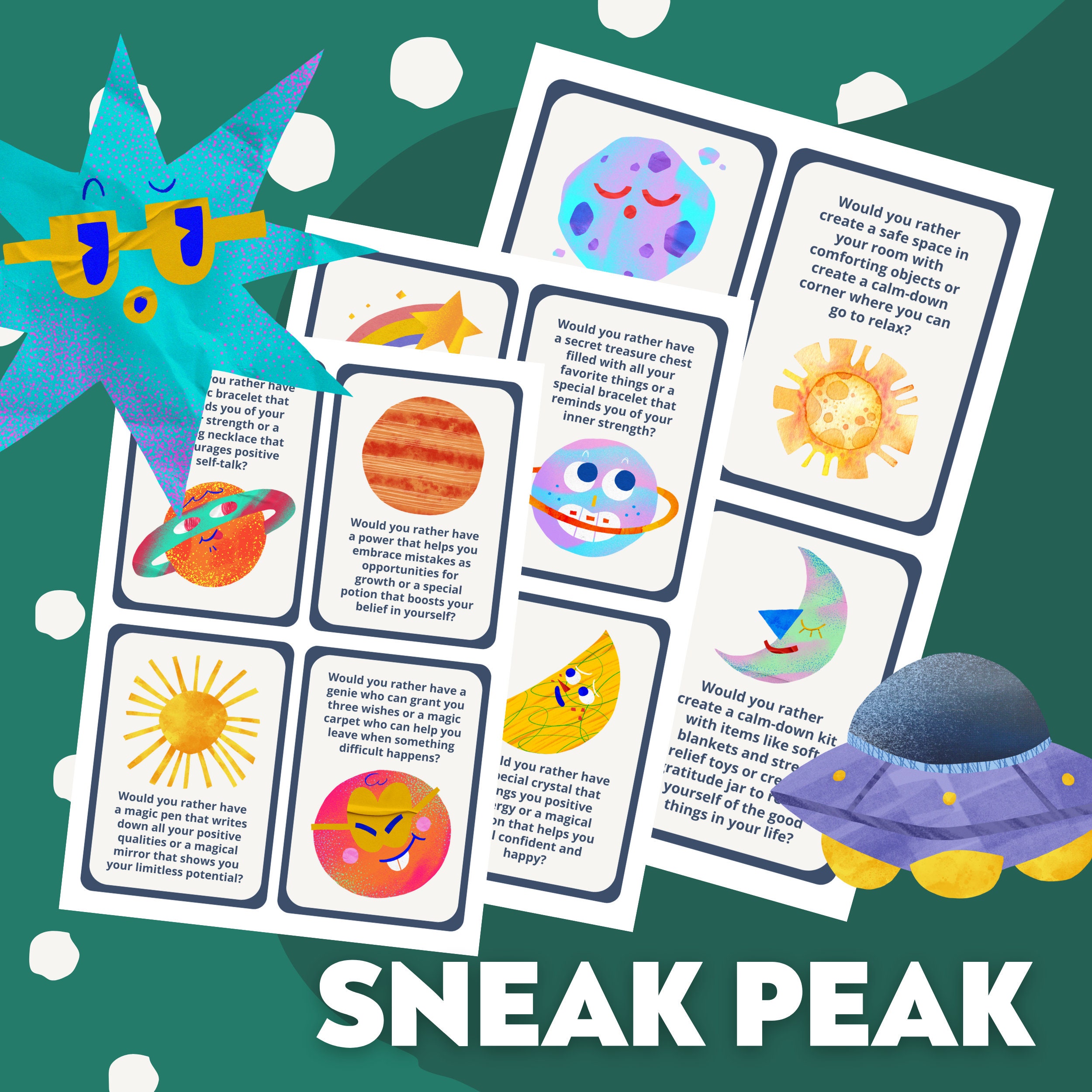 Therapeutic Would You Rather Questions for Kids, Play Therapy, Coping ...