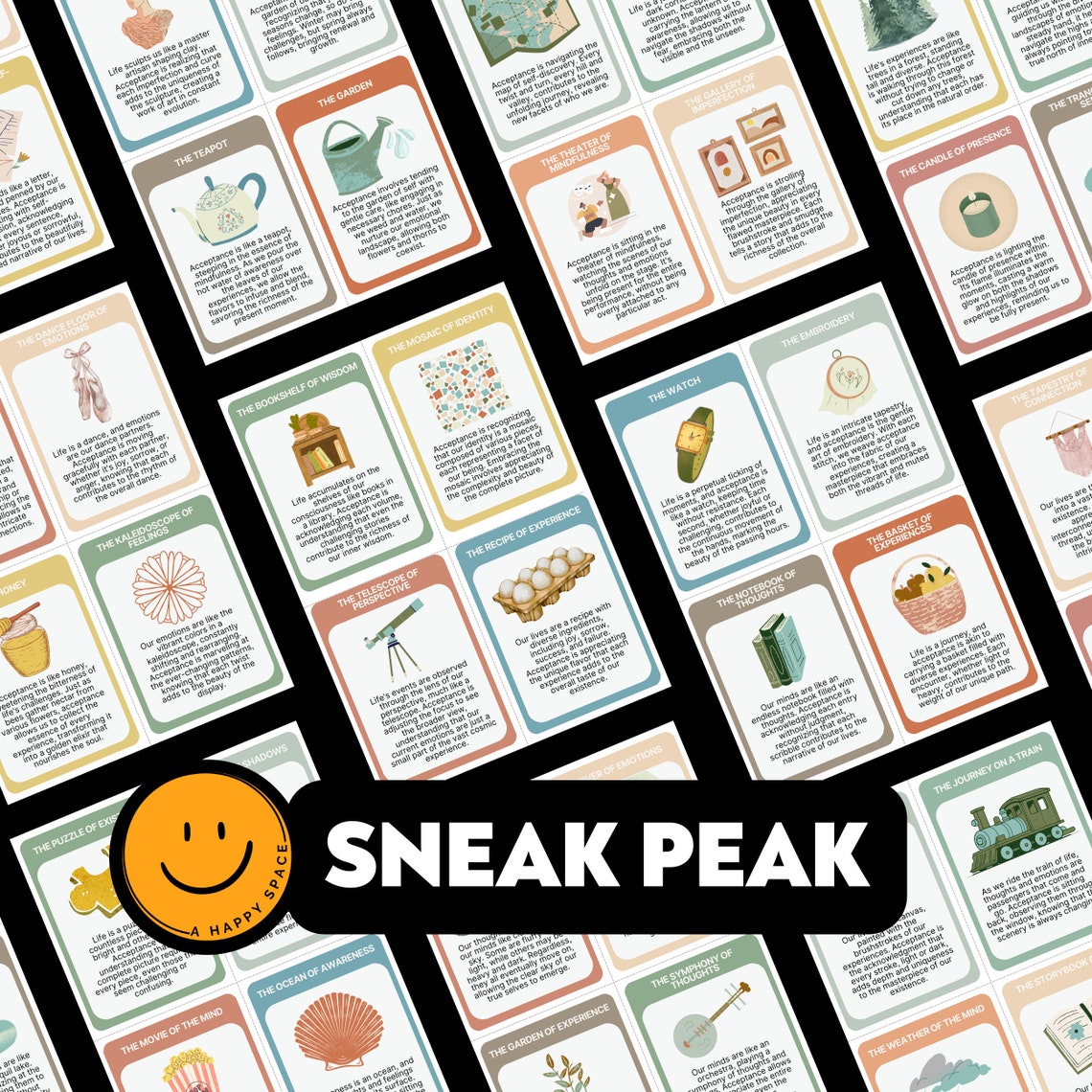 Radical Acceptance and Commitment Therapy DBT Metaphor Cards ACT ...