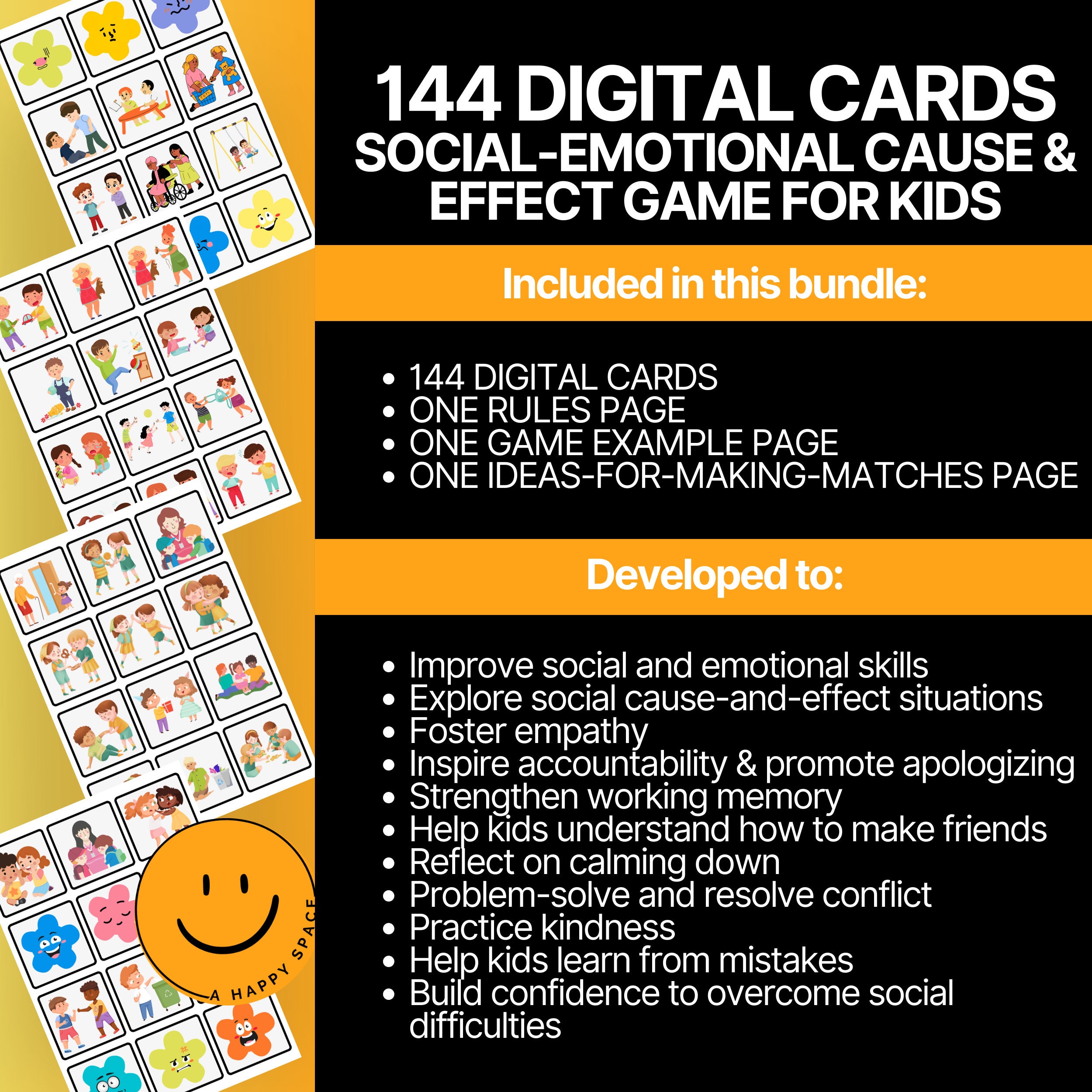 Cause and Effect Game Kids Executive Functioning ASC ASD Emotional ...