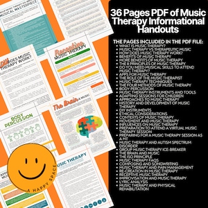 Music Therapy Cheat Sheets Resource for Therapists Tools Session Ideas ...