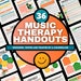 Music Therapy Resource Bundle for Therapists Worksheets Session Ideas ...