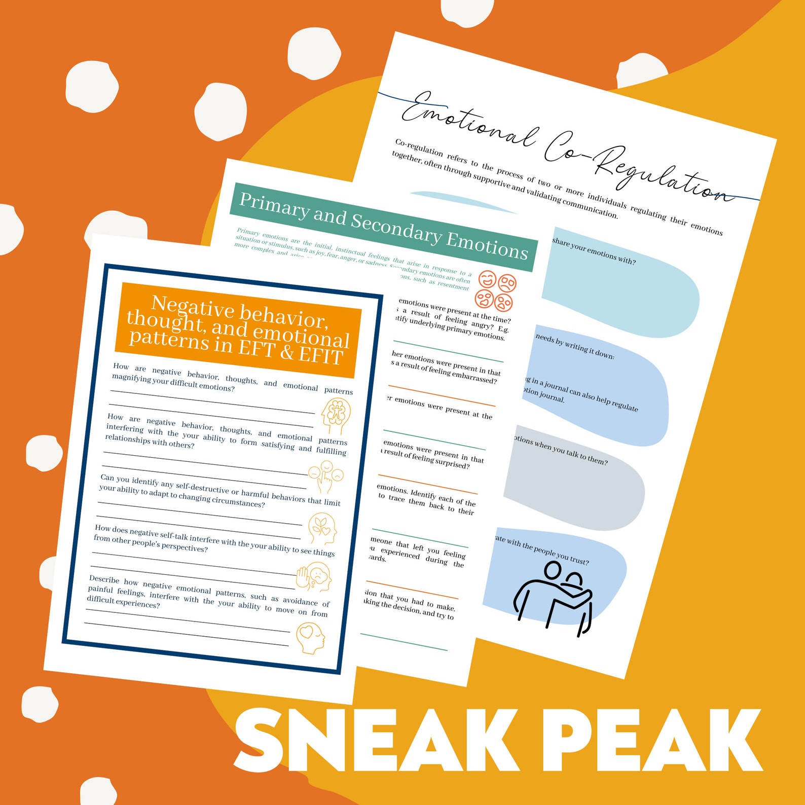 Emotion Focused Therapy EFT EFIT Worksheets Techniques Emotional ...