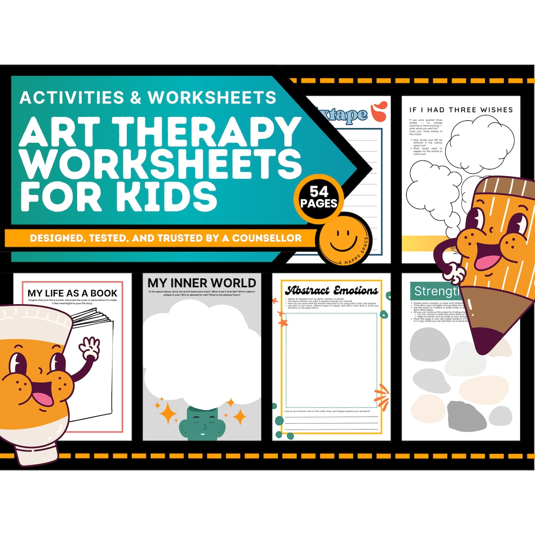 Art Therapy Worksheets Kids Tools Resource Therapeutic Play Creative ...