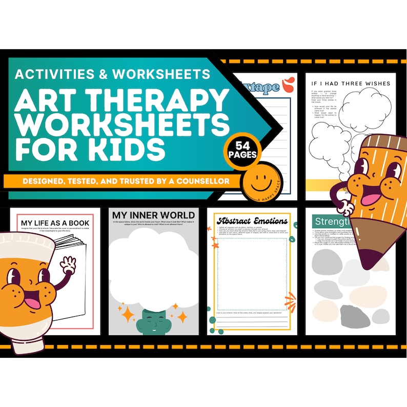 Art Therapy Worksheets Kids Tools Resource Therapeutic Play Creative ...