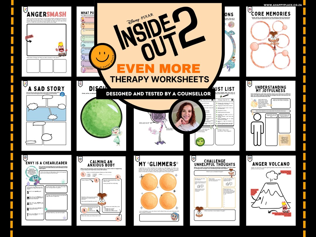 Inside Out 2 Worksheets PDF, Emotional Regulation Printable SEL and ...