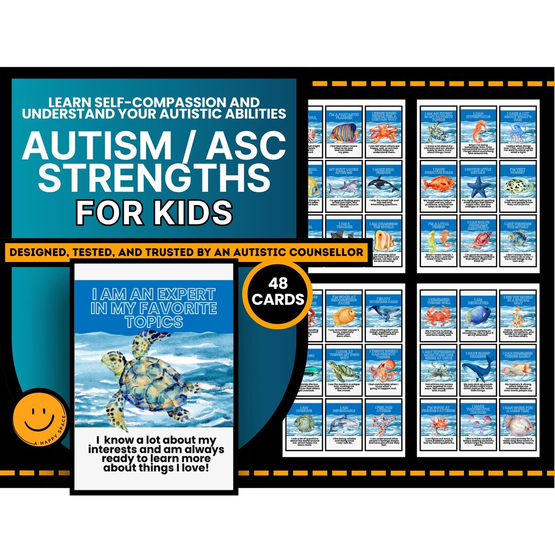 Autism Strengths-based Flashcards PDF, Printable Affirmations & Coping ...