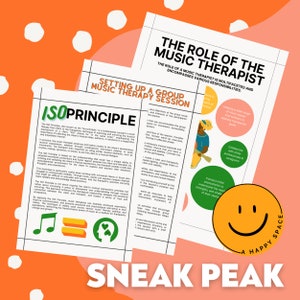 Music Therapy Cheat Sheets Resource for Therapists Tools Session Ideas ...