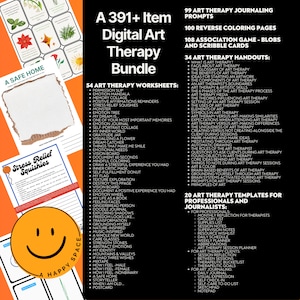 Art Therapy Worksheets Techniques Resource Cards Therapeutic Healing ...