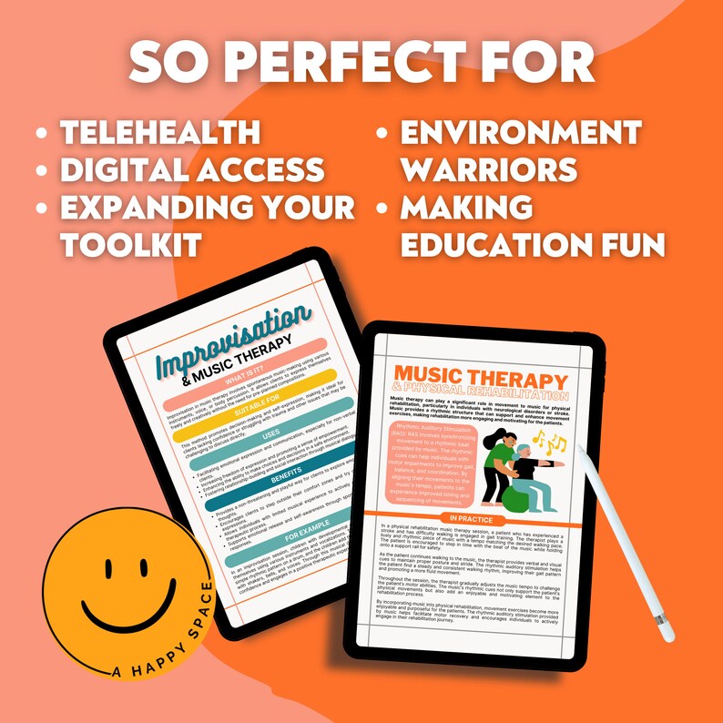 Music Therapy Cheat Sheets Resource for Therapists Tools Session Ideas ...