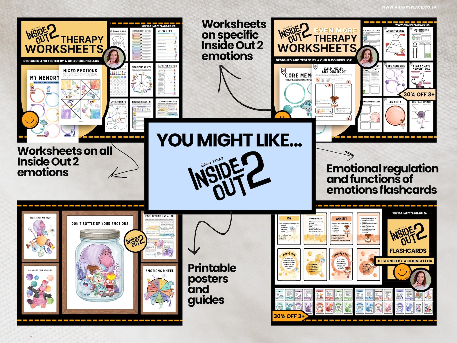 Inside Out 2 Worksheets PDF, Emotional Regulation Printable SEL and ...