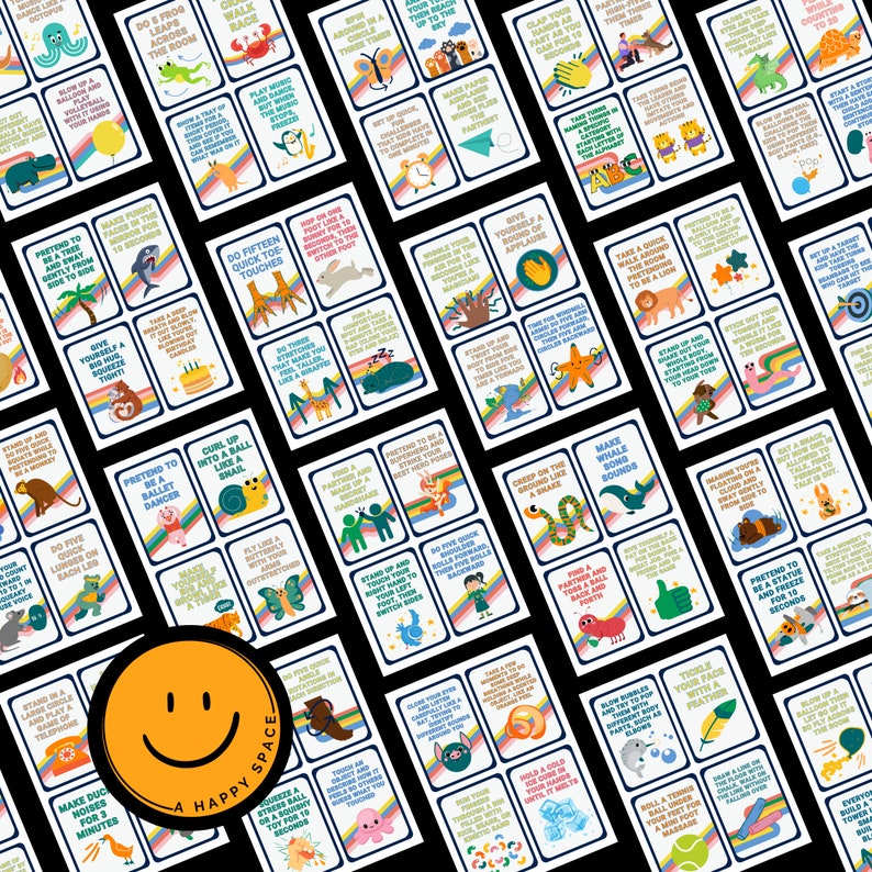 Brain Breaks Activities for Kids Cards Mental Reset Cheat Sheet Somatic ...