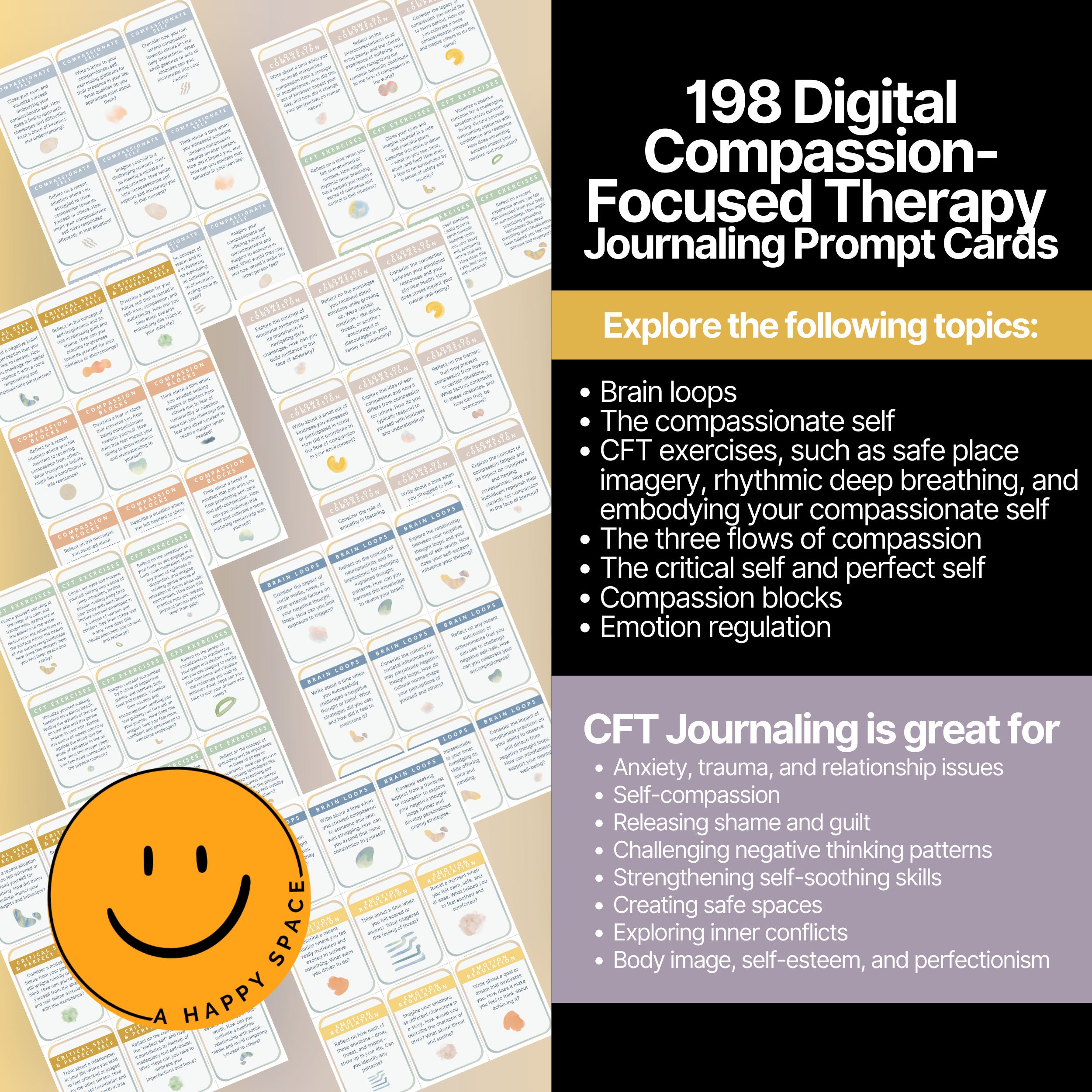 Compassion-focused Therapy CFT Questions Cheat Sheet Compassionate Self ...