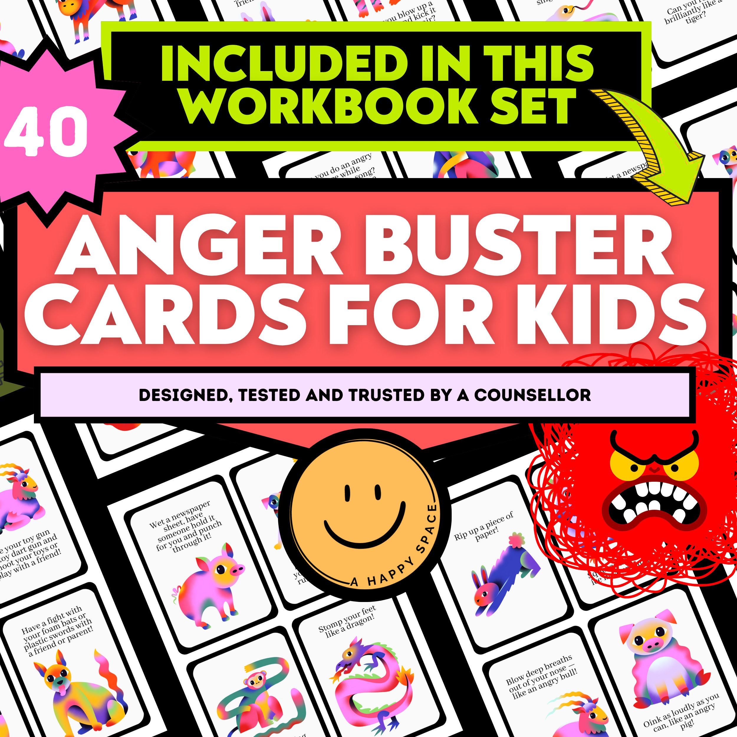 Anger Management Workbook for Kids Anger Worksheets Children - Etsy