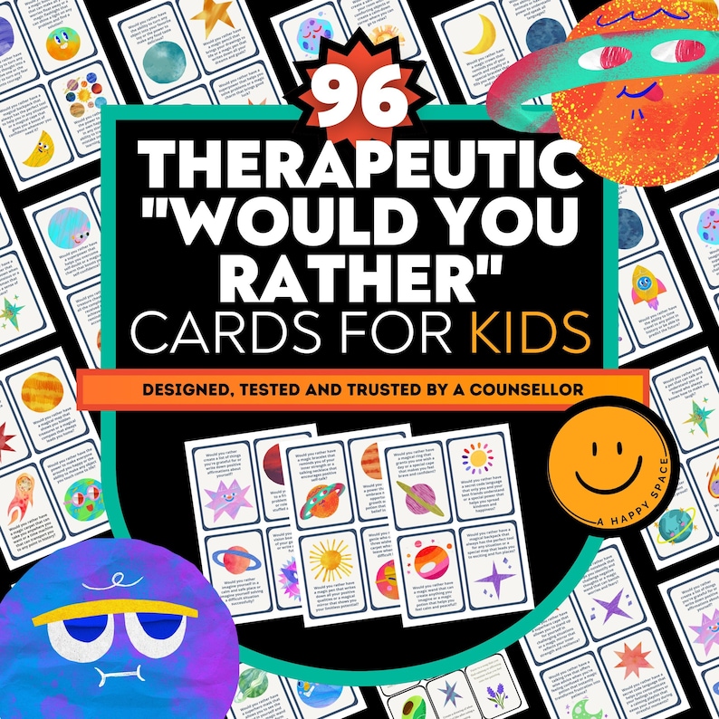 Therapeutic Would You Rather Questions for Kids, Play Therapy, Coping ...
