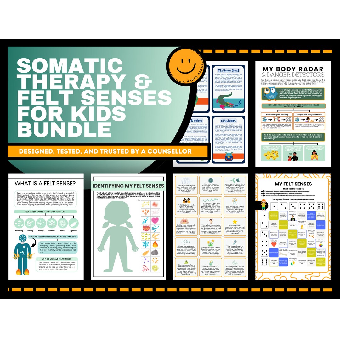 Felt Senses for Kids Dice Game Somatic Awareness Therapy Play Therapy ...