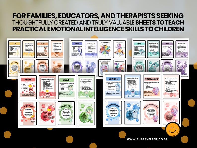Inside Out 2 Coping Skills Flashcards PDF, Printable Therapy Cards for ...