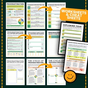 Understanding Procrastination Worksheets Task Avoidance Managing Time ...