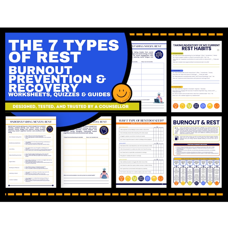 7 Types of Rest Burnout Prevention Recovery ADHD Autistic Quiz ...