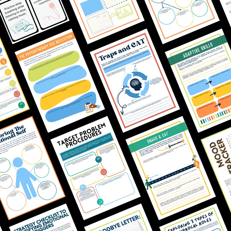 Cognitive Analytic Therapy CAT Worksheets Brief Therapy Attachment ...