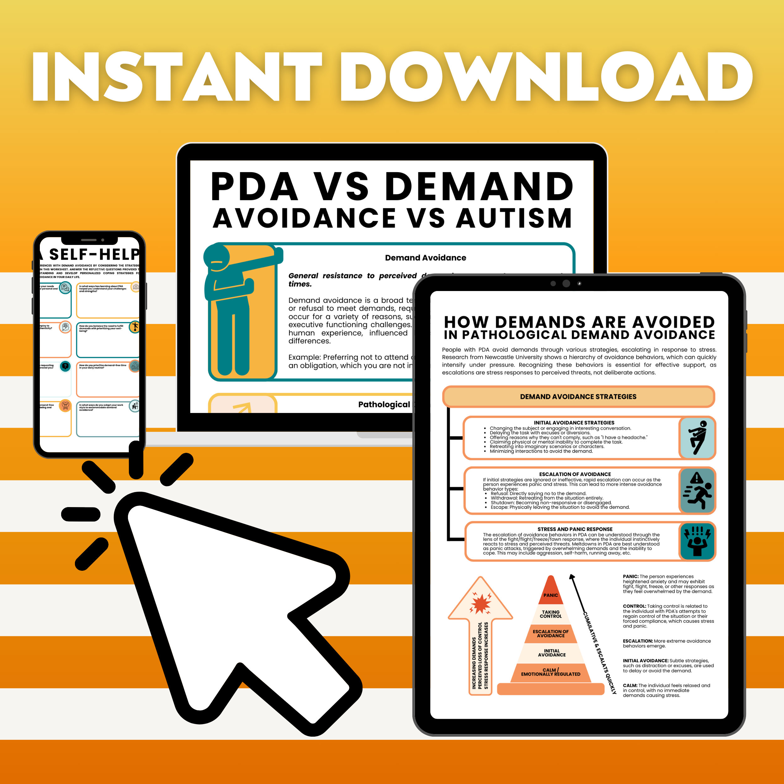 Pathological Demand Avoidance Worksheets PDA Pervasive Drive for ...