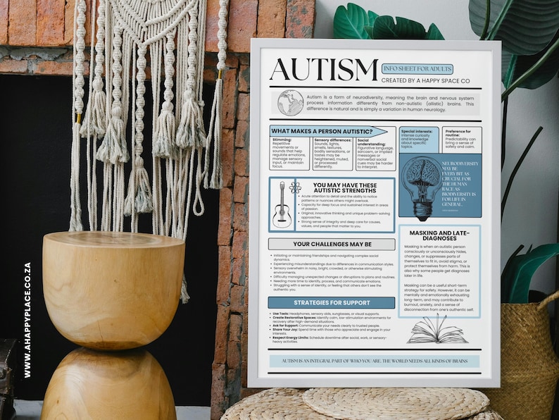 Autism Info Sheets Kids Teens Adults Psychoeducation Worksheets ...
