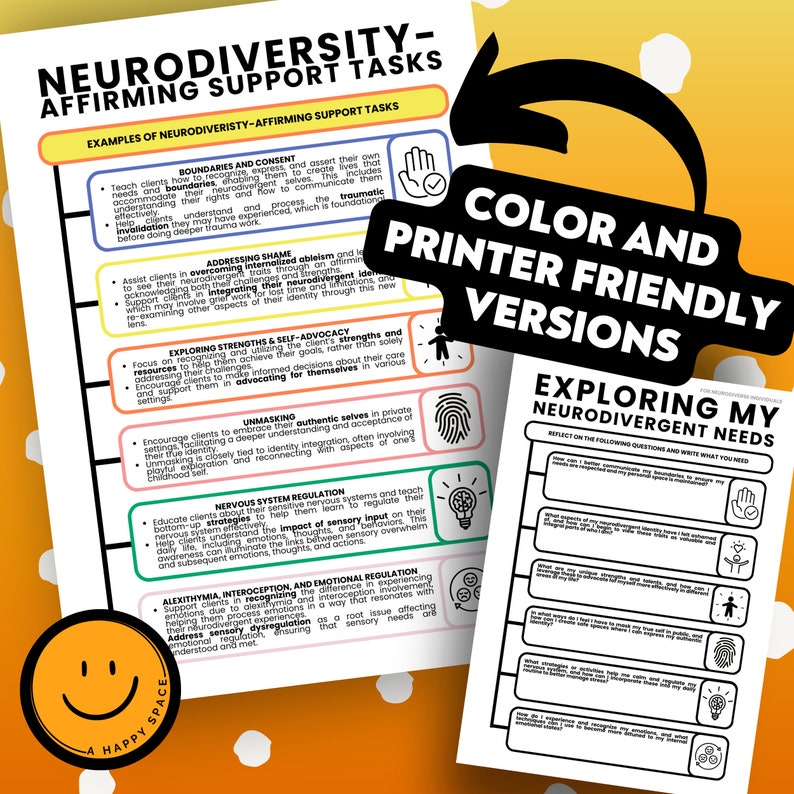 Neurodiversity Affirming Support Guide Therapy Counselling SLP Autism ...