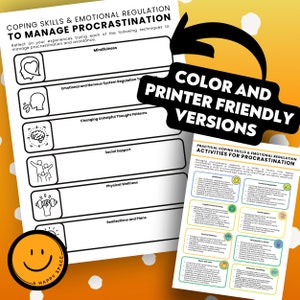 Understanding Procrastination Worksheets Task Avoidance Managing Time ...
