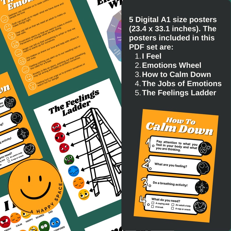 Play Therapy Office Decor EQ Posters SEL Classroom Decor School ...