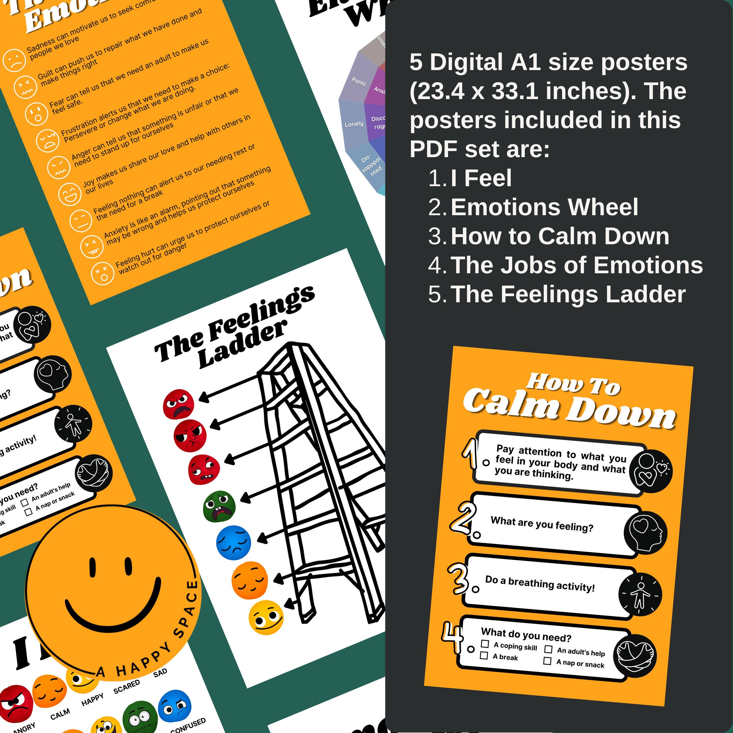 Play Therapy Office Decor EQ Posters SEL Classroom Decor School ...