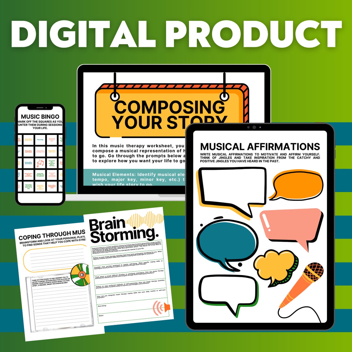 Music Therapy Worksheets for Therapists: Session Ideas Techniques ...