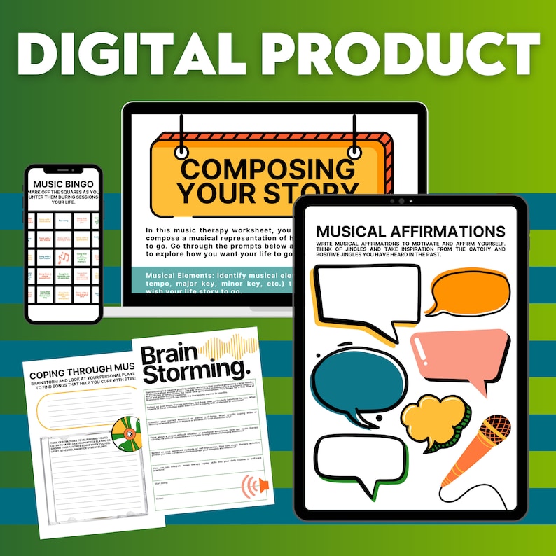 Music Therapy Worksheets for Therapists: Session Ideas Techniques ...