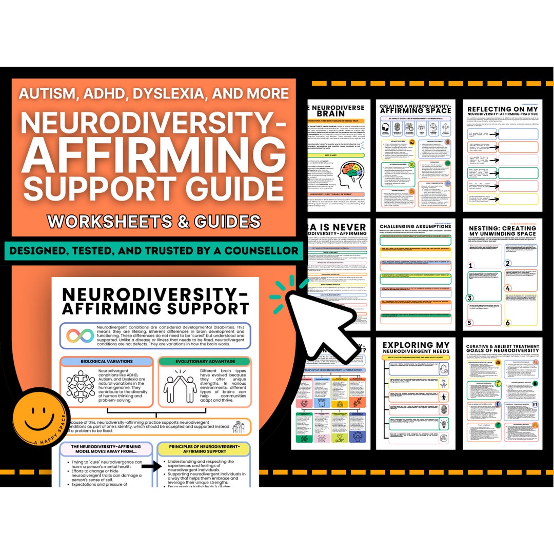 Neurodiversity Affirming Support Guide Therapy Counselling SLP Autism ...