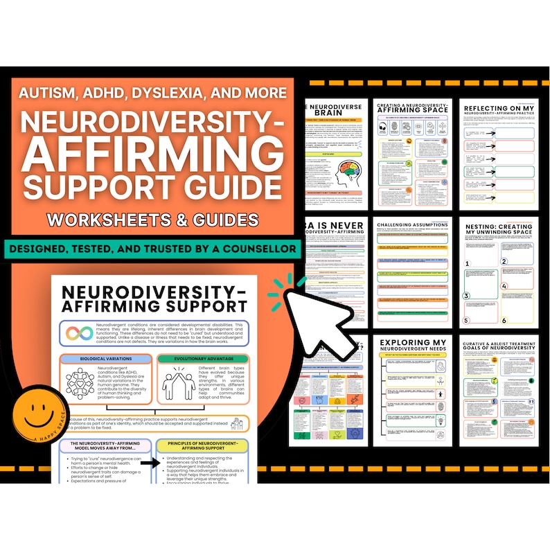 Neurodiversity Affirming Support Guide Therapy Counselling SLP Autism ...