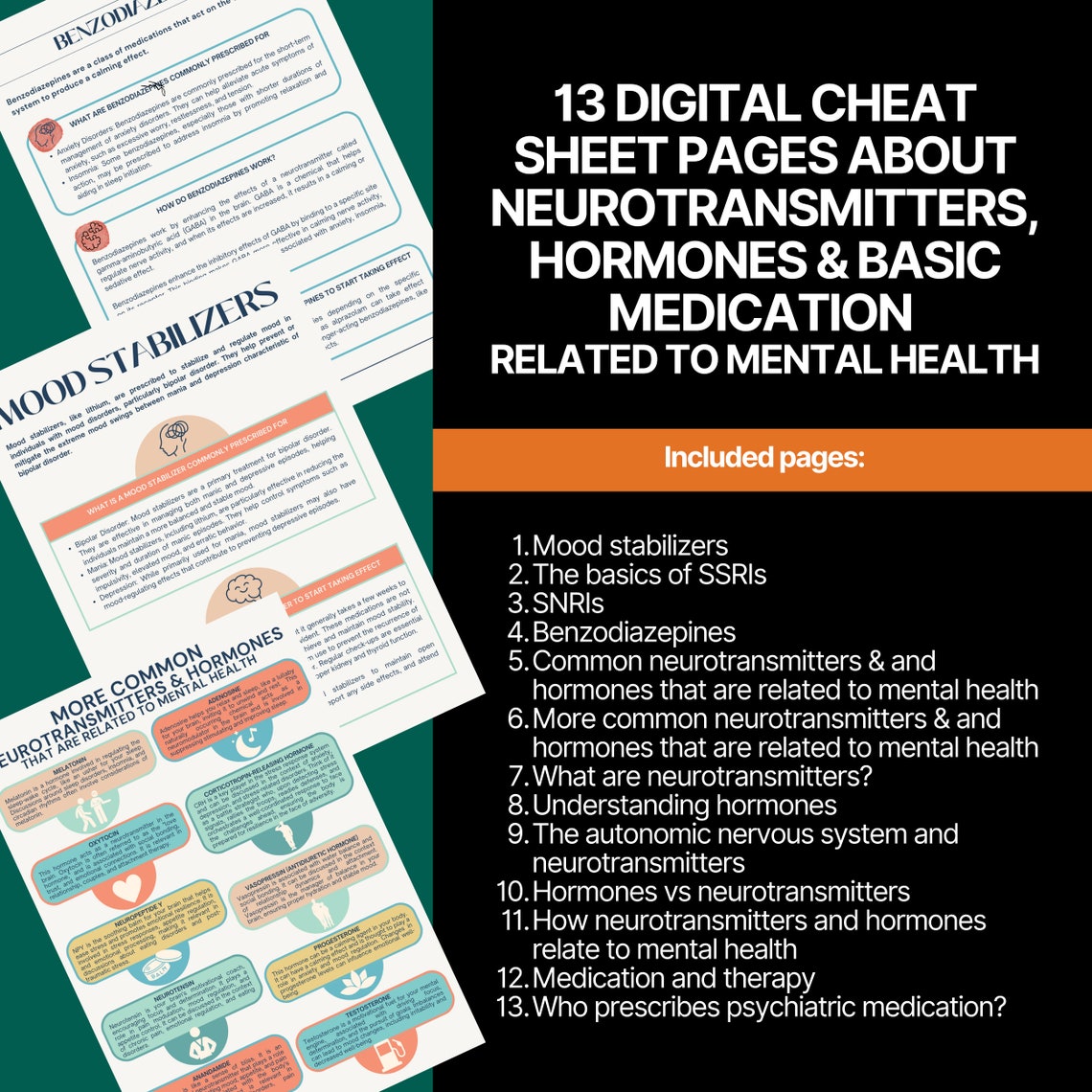 Psychiatric Medication Neurotransmitter Cheat Sheet Mental Health ...